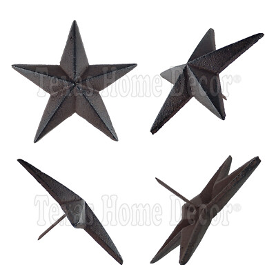 2 Large 5" Star Nails Cast Iron Tacks Rustic Western with 1 3/4" Nail ...