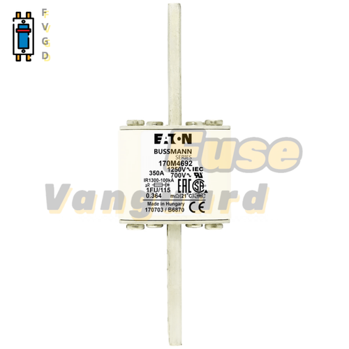 1PC Eaton BUSSMANN 170M4692 350A, 1250V High Speed Fuse-link | eBay