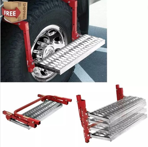 Adjustable Non Slip Tire Step Truck Car SUV Wheel Folding Ladder ...