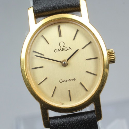 *EXC+5* Vintage OMEGA Geneve 511.0411 Gold Dial Hand Winding Women's ...