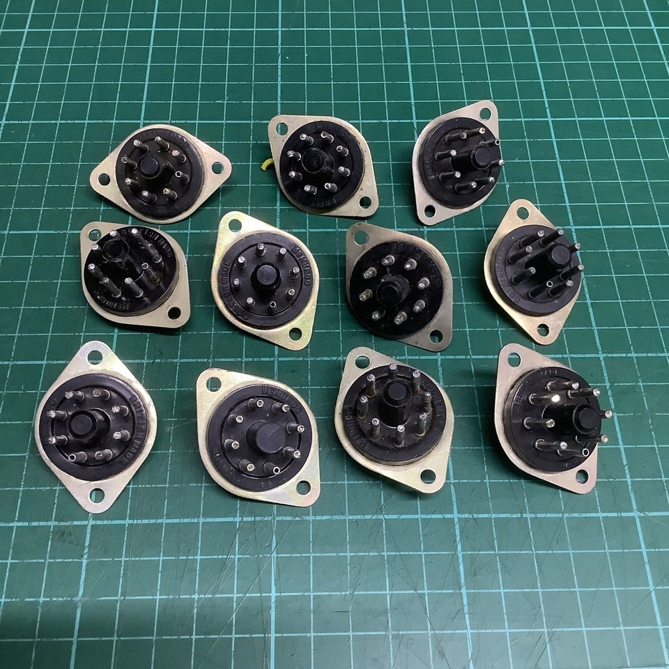 Vintage McMurdo 8 Pin Octal Plug Base - Black - British 1960's - 1 ...