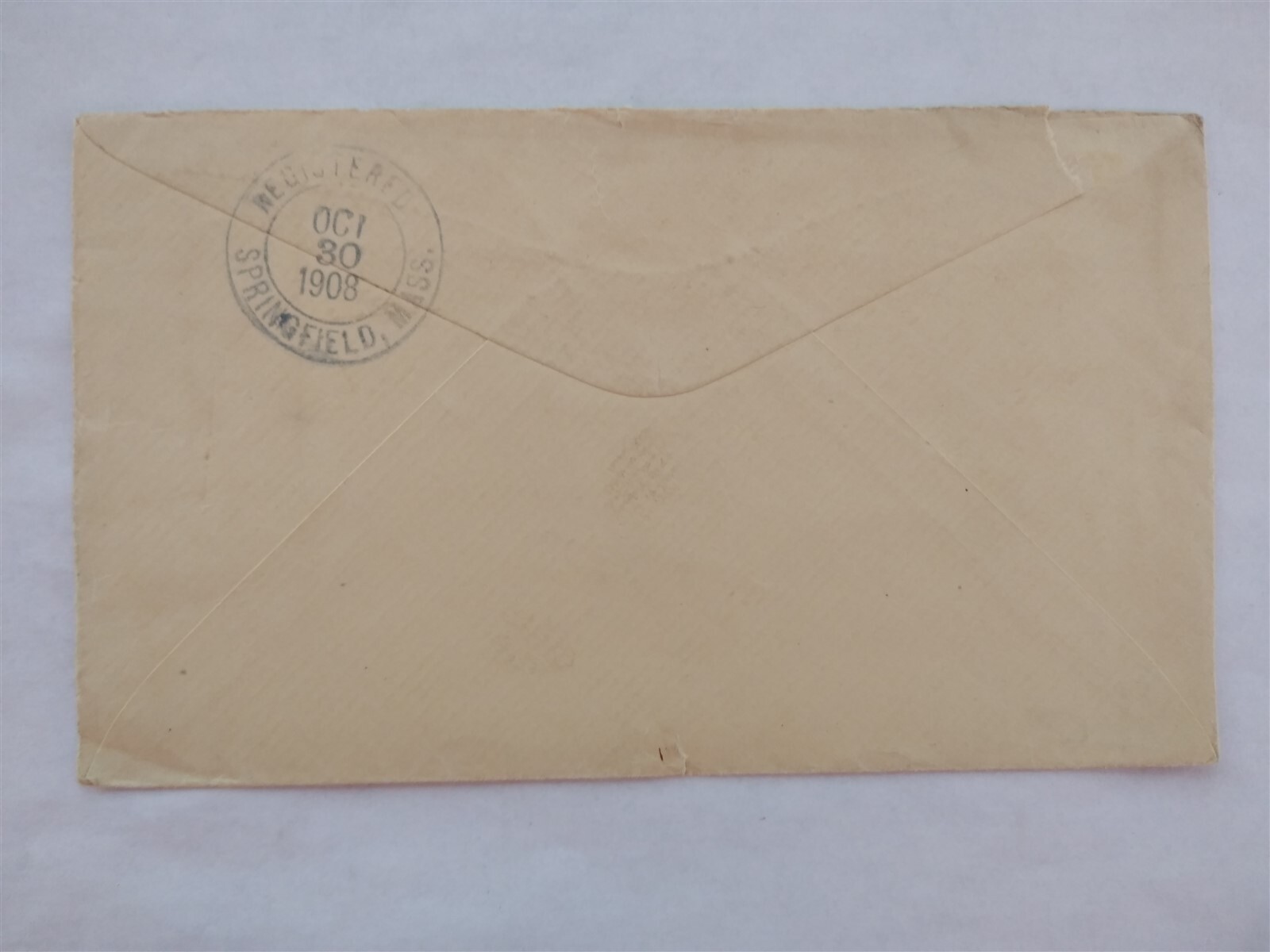 New York: Flagg 1908 Registered Cover, DPO Essex County to Springfield ...