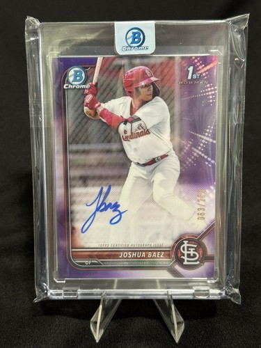 2022 Bowman Joshua Baez Chrome Auto 1st Purple Refractor #/250 ...