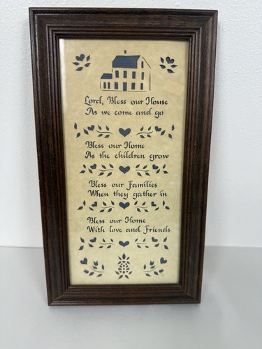 Scherenschnitte German Scissor Cutting Art Framed Home Blessing Made In ...