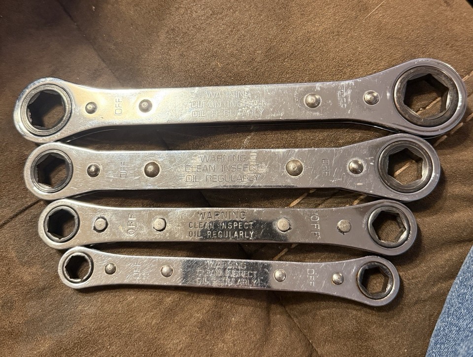 Snap On Zero Offset Metric Ratcheting Wrench Set 4 PCs. | eBay