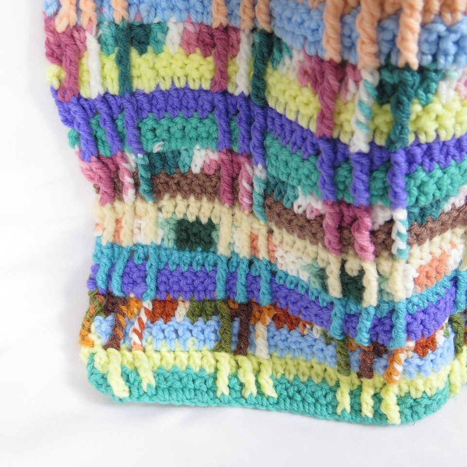 Handmade Crochet Afghan Throw Blanket Multicolor 46 X 82 inches ...