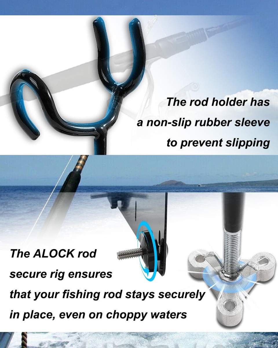 Fishing Rod Holder Kayak Stand Boat Track System Rod Holder With Power ...