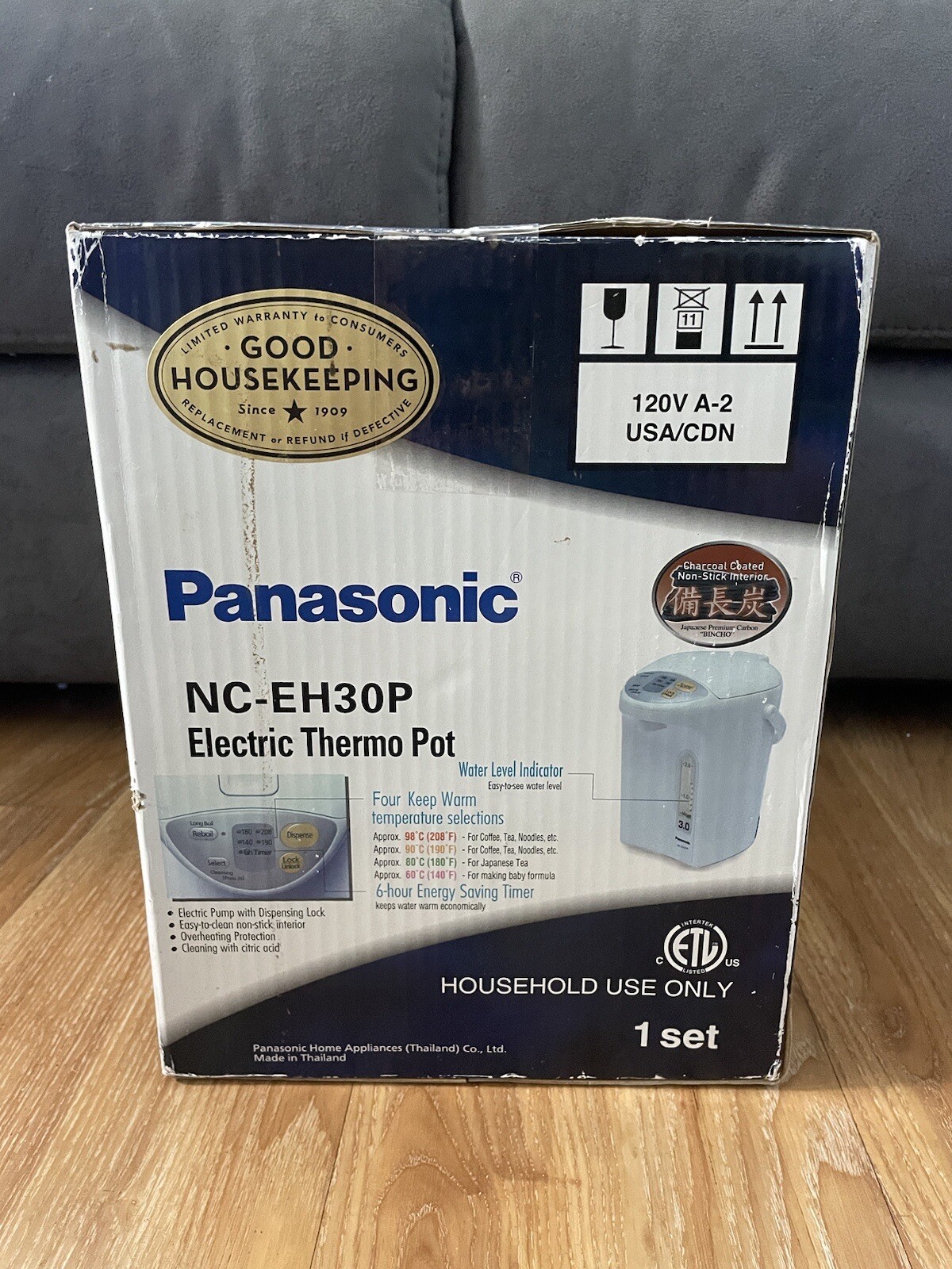 Panasonic 3 Quart Electric Thermo Pot Hot Water Dispenser Boiler Nc ...