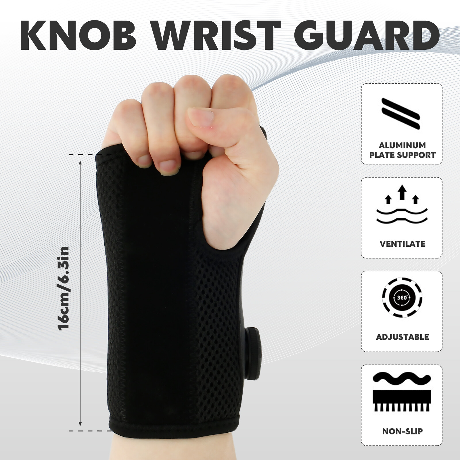 Knob Wrist Guard Universal Knob Wrist Protector Breathable Left/Right ...