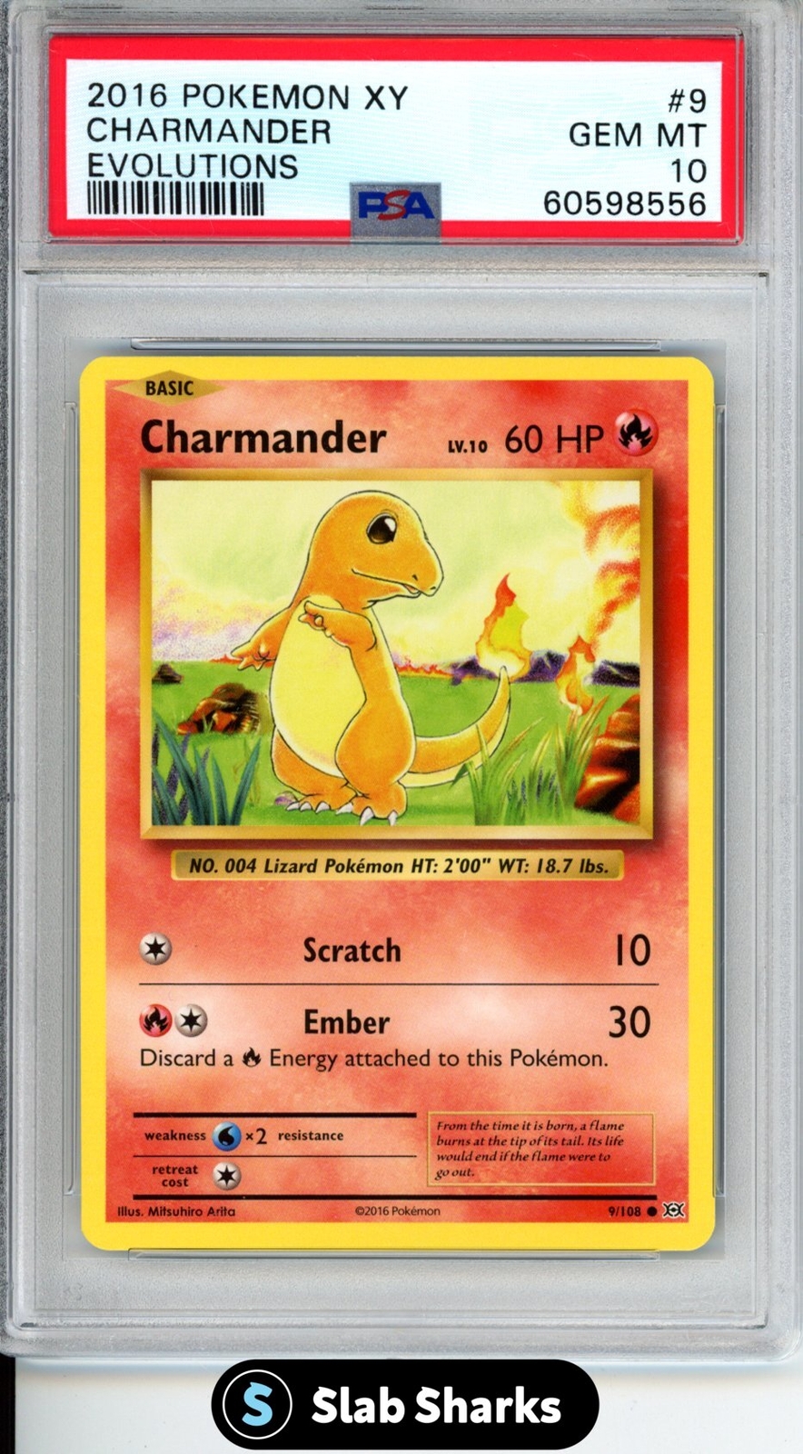 Charmander 2016 XY: Evolutions #009/108 Base PSA 10 Price Guide ...