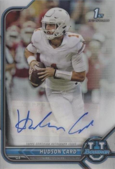 2021-22 Bowman University - Bowman Chrome Prospect Autographs Hudson ...