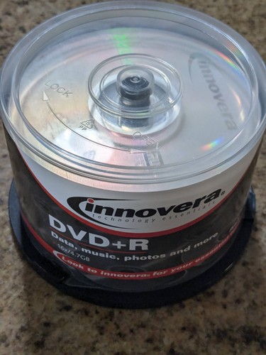 Innovera DVD+R Discs 4.7GB 16x Spindle Silver 49/Pack UNSEALED ...