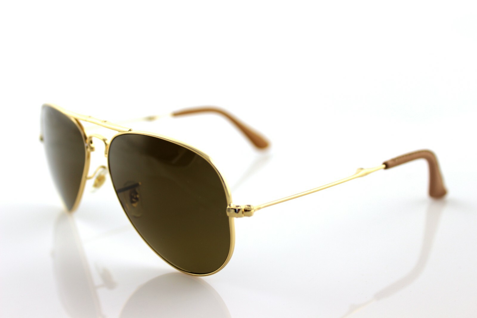 POLARIZED RAY-BAN Folding Aviator 22KT GOLD P3 Plus Sunglasses RB ...