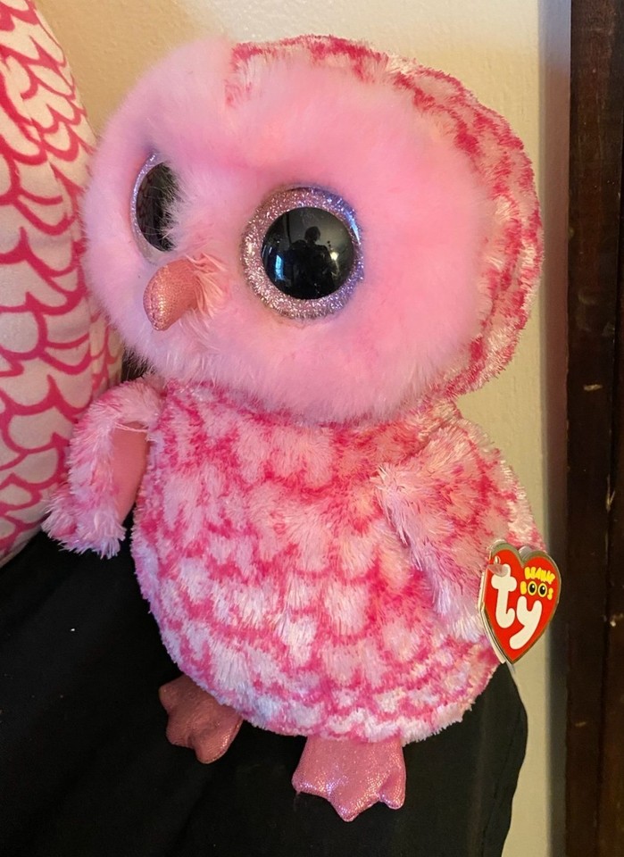 TY Beanie Boo Pink Owl Plush Pair – Holiday Gift Set – NWT & Gently ...