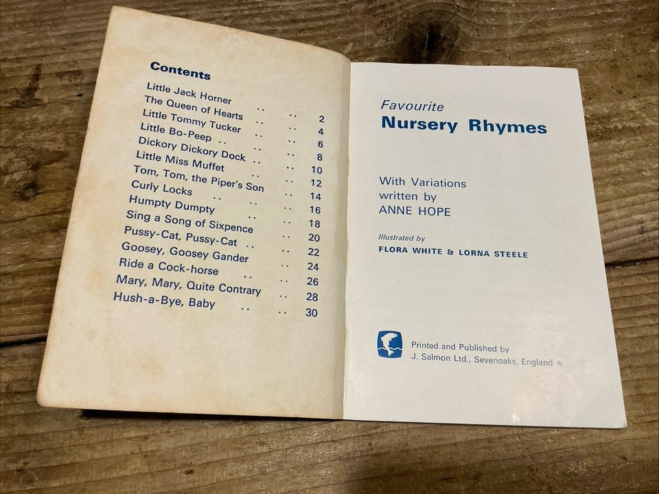 Favourite Nursery Rhymes with Variations by Anne Hope Pb Book | eBay UK