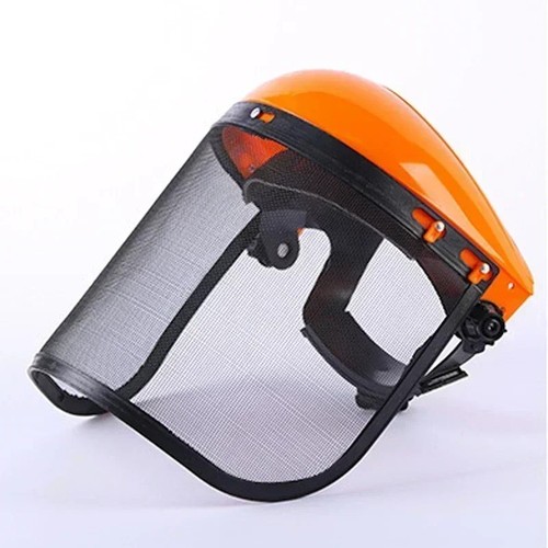 Orange Full Face Safety Shield Flip Up Visor Mask Clear Glasses Eye ...