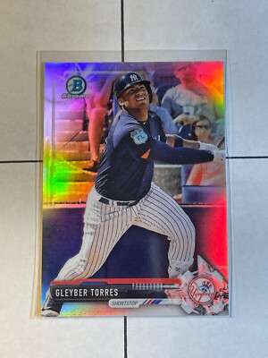 Gleyber Torres 2017 Bowman Draft Chrome REFRACTOR #BDC-200 Prospect ...