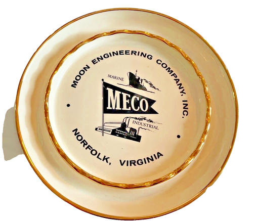Ashtray MECO Moon Engineering Company Norfolk Virginia VA 8.5 Inches ...