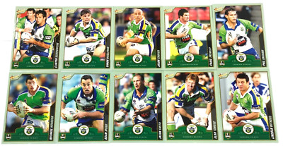 2006 SELECT NRL ACCOLADES CARD BASE CARD FULL TEAM SET CANBERRA RAIDERS ...