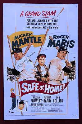 MICKEY MANTLE ROGER MARIS SAFE AT HOME 1962 MOVIE POSTER PRINT 11 X 17 ...