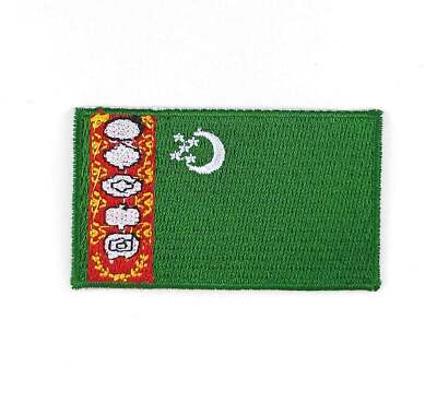 turkmenistan flag embroidered iron-on turkmen patch souvenir emblem 3099 | eBay