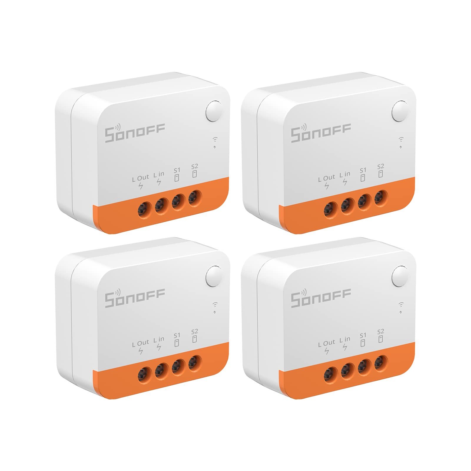 SONOFF ZBMINIL2 Zigbee Smart Light Switch (2 Way)-4Pack No Neutral Wire ...
