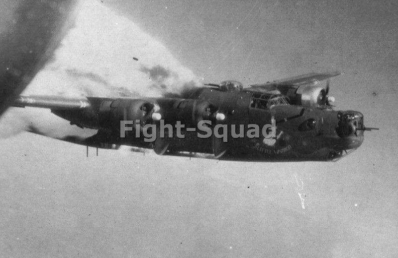 WW2 Picture Photo 1944 Fuel B-24 Liberator explode after anti-aircraft hit 2687 | eBay