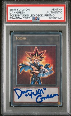 PSA Authentic Signed Dan Green Yu-Gi-Oh Token Yugi YGLD -ENTKN ...