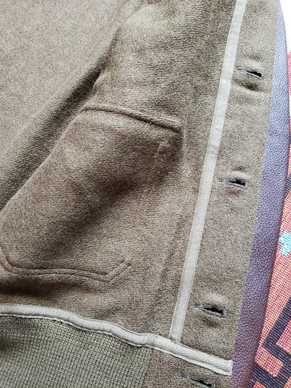 Double RL RRL Ralph Lauren Indian Head Wool Leather USAAF Type A1 ...