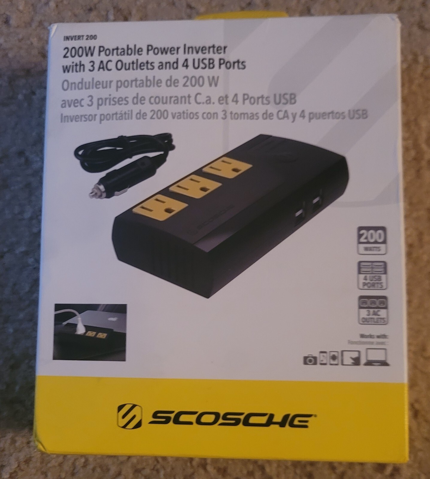 Scosche 200W Portable Power Inverter 33991073517 | eBay