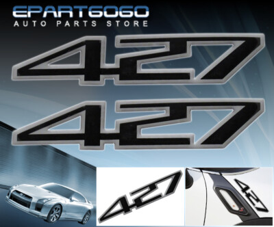 2X Black Silver 427 Emblem Decal Sticker Badge Logo 3D Waterproof Trunk ...
