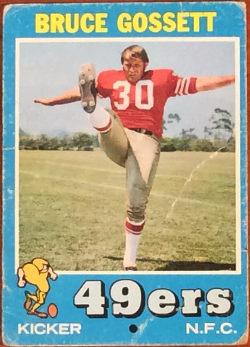 1971 Topps Football Card No. 77 Bruce Gossett San Francisco 49ers ...