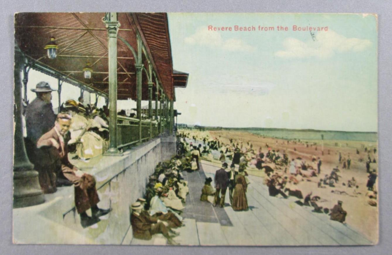 Revere Beach From The Boulevard, Revere, MA Massachusetts 1911 Postcard ...