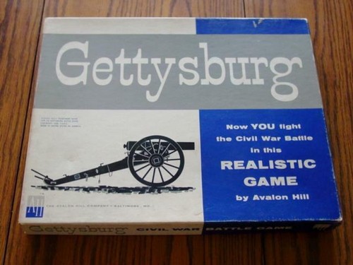 Avalon Hill Gettysburg 1958 1st year Civil War battle board game ...