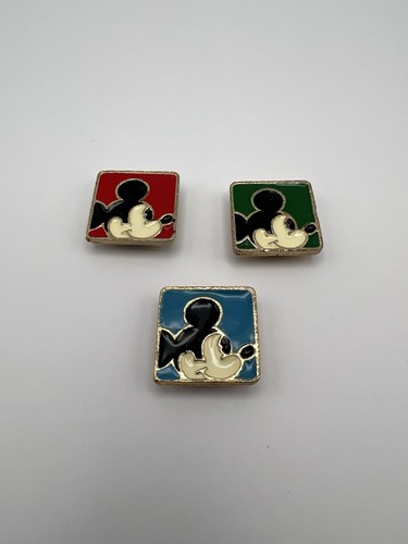 Vintage Disney Mickey Mouse Button Covers Primary Color Set Of 3 90s | eBay