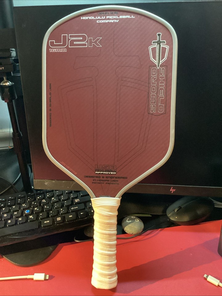 Excellent condition Honolulu J2K Sword And Shield Pickleball Paddle w ...