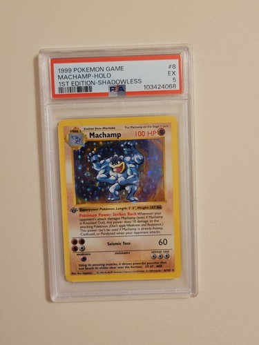 Machamp - Pokemon Base Set Shadowless First 1st Edition #8 - Excellent ...