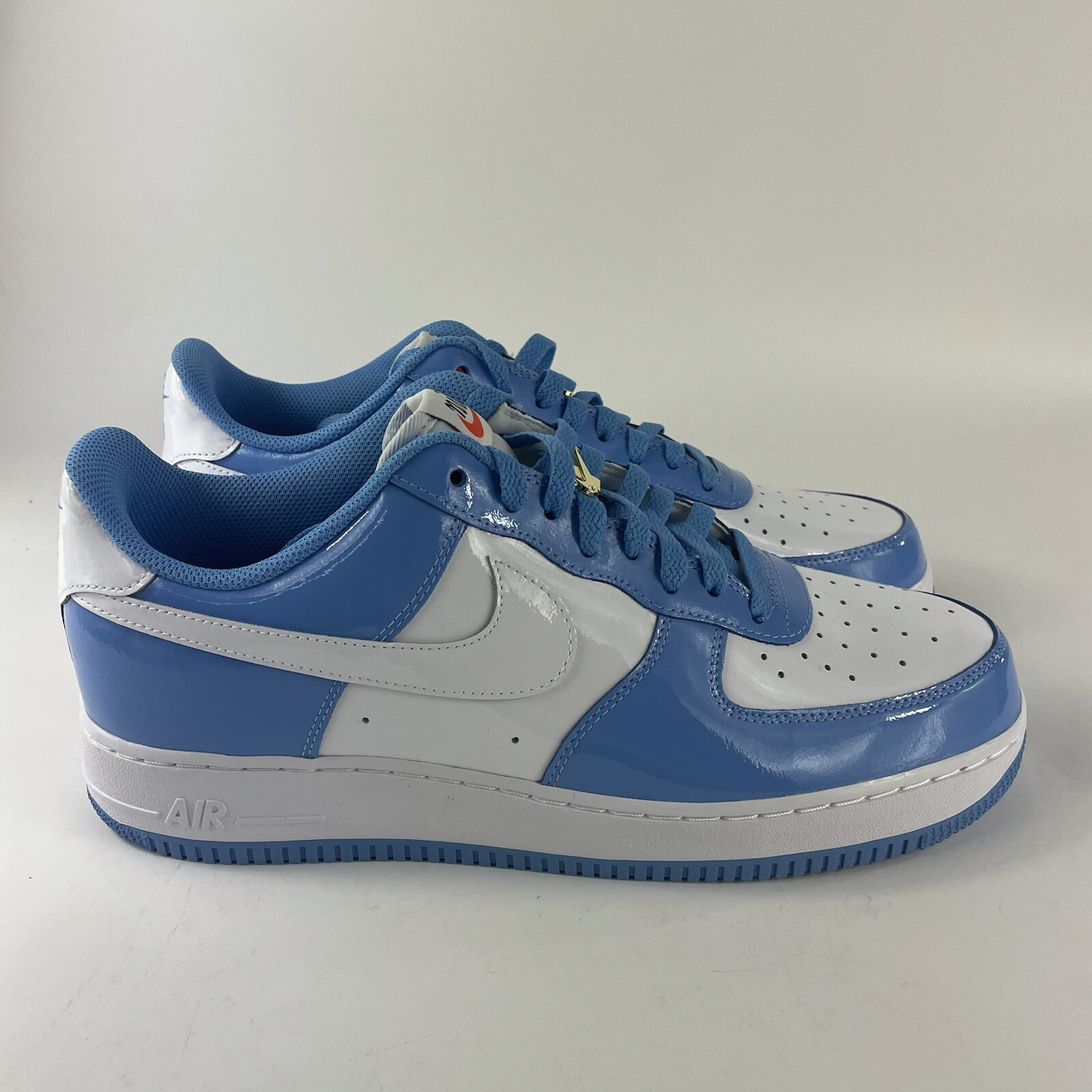 Nike iD Air Force 1 UNC Men's Sz 12 Patent Leather University Blue ...
