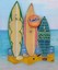 Handmade 3 Hook Beach Coastal Surfboards Wall Mount Key Rack Holder ...