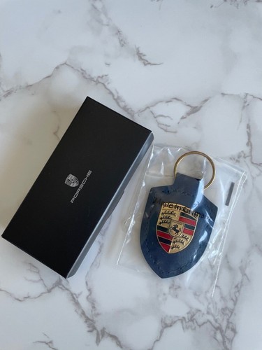 Brand New Authentic Porsche Keyring Key Ring Blue Leather | eBay Australia