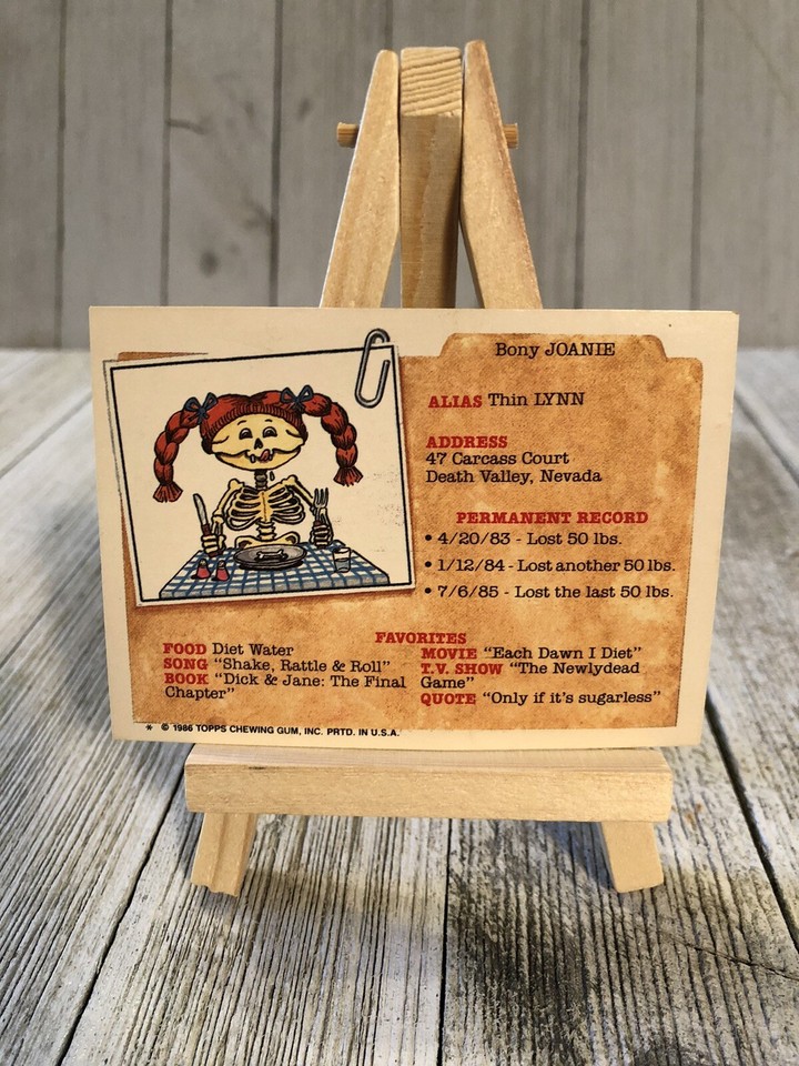 Topps Trading Card 1986 Garbage Pail Kids Sticker “Ben Bolt” #191a | eBay