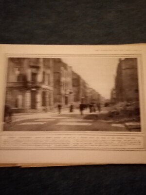 El61 Ephemera ww1 1914 picture German raid on louvain Rue de la Station ...