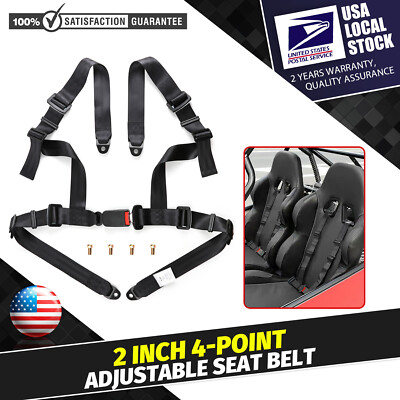 2" 4-Point Harness Racing Harness Quick Release Seat Belt For UTV ATV ...