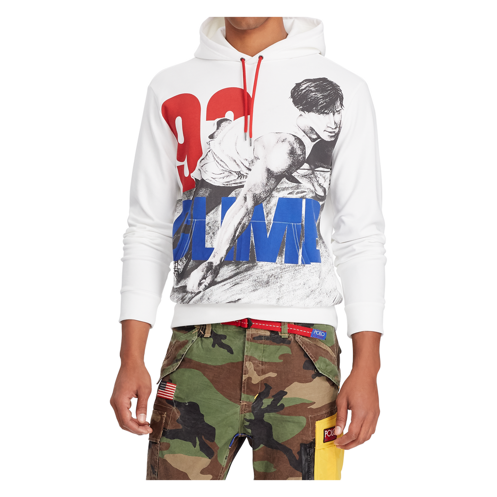 NWT Polo Ralph Lauren 93 Climb Hi Tech Hoody Hoodie Sweatshirt White ...