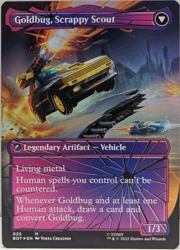 MTG - UB Transformers - Goldbug, Humanity's Ally - Shattered Glass Foil ...