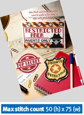 SECRET AGENT SET CROSS STITCH PATTERN ONLY EK - RAW | eBay