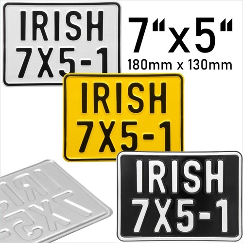 7x5 Irish Ireland Font Novelty Show Metal Pressed Number Plates ...