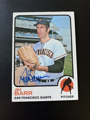 Jim Barr Signed 1973 Topps #387 Card San Francisco Giants Autograph COA ...