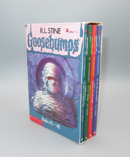 1993 Goosebumps box set UNREAD # 5 6 7 8 Night Living Dummy Mummy R.L ...