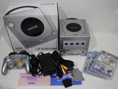 Nintendo GameCube Platinum DOL-001 Console - w/Gameboy Player in Box ...
